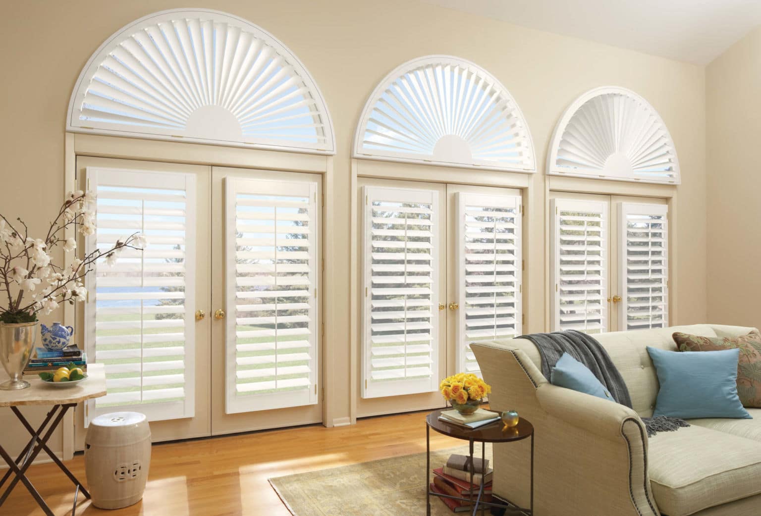 Arched Shutters, Bay Windows & Skylight Shutters