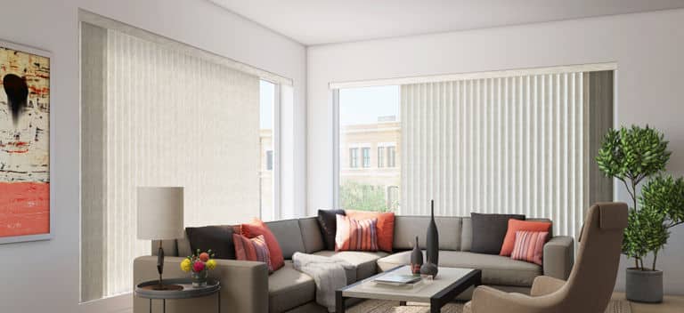 Custom Vertical Window Blinds - Stylish Fabric or Durable Vinyl