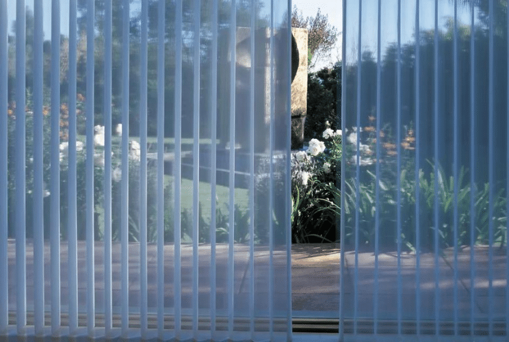 Custom Sheer Vertical Blinds aka Fabric Vertical Blinds